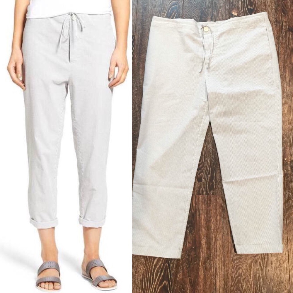 Standard James Perse Pants Blue White Striped - Gem